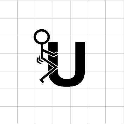 F U Stick Figure Sticker
