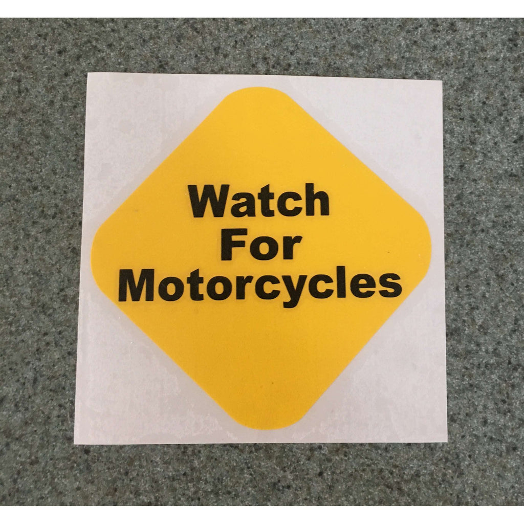 Watch For Motorcycles Sticker (Multi Color)