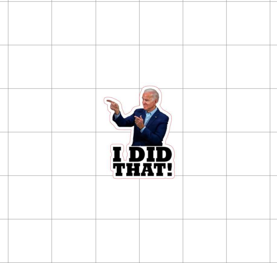 I Did That Joe Biden V1 Printed Sticker (Pack of 20)